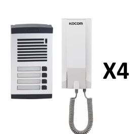 KOCOM 4 line Audio Interphone with Audio Entrance Panel| Gila Electric